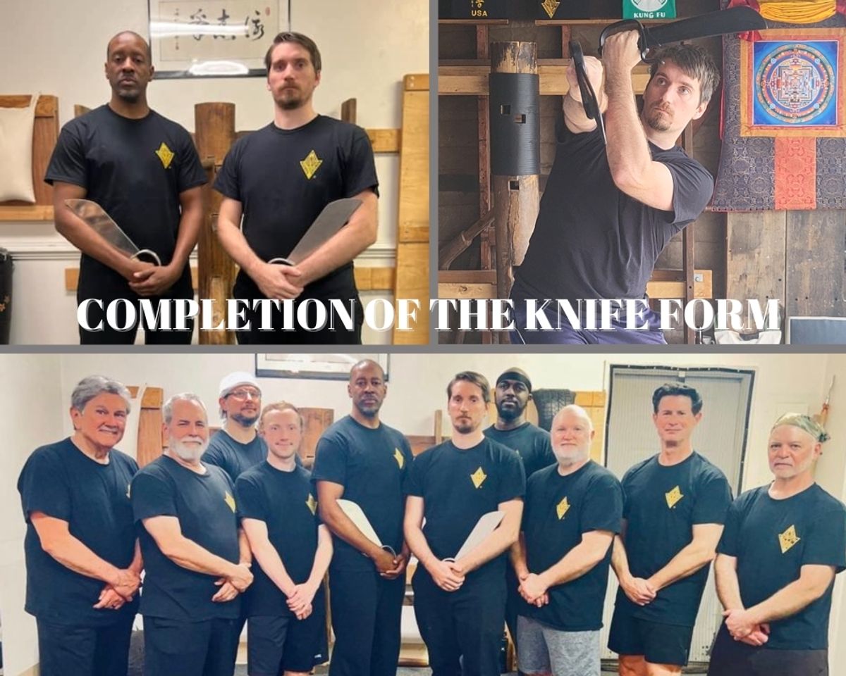 Celebrating Edwin Wells and William Blackwell completion of the knife ...