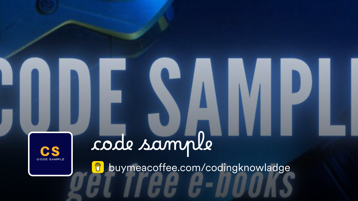 code sample - Buymeacoffee