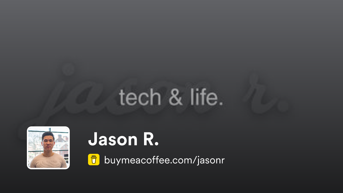 Jason R. is tech videos and audio tutorials - Buymeacoffee
