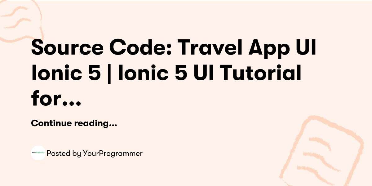 Source Code Travel App Ui Ionic 5 Ionic 5 Ui Tutorial For Beginners Speed Code