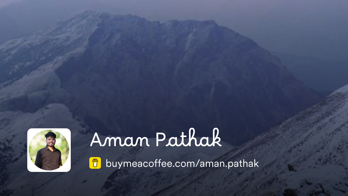 Aman Pathak - Buymeacoffee