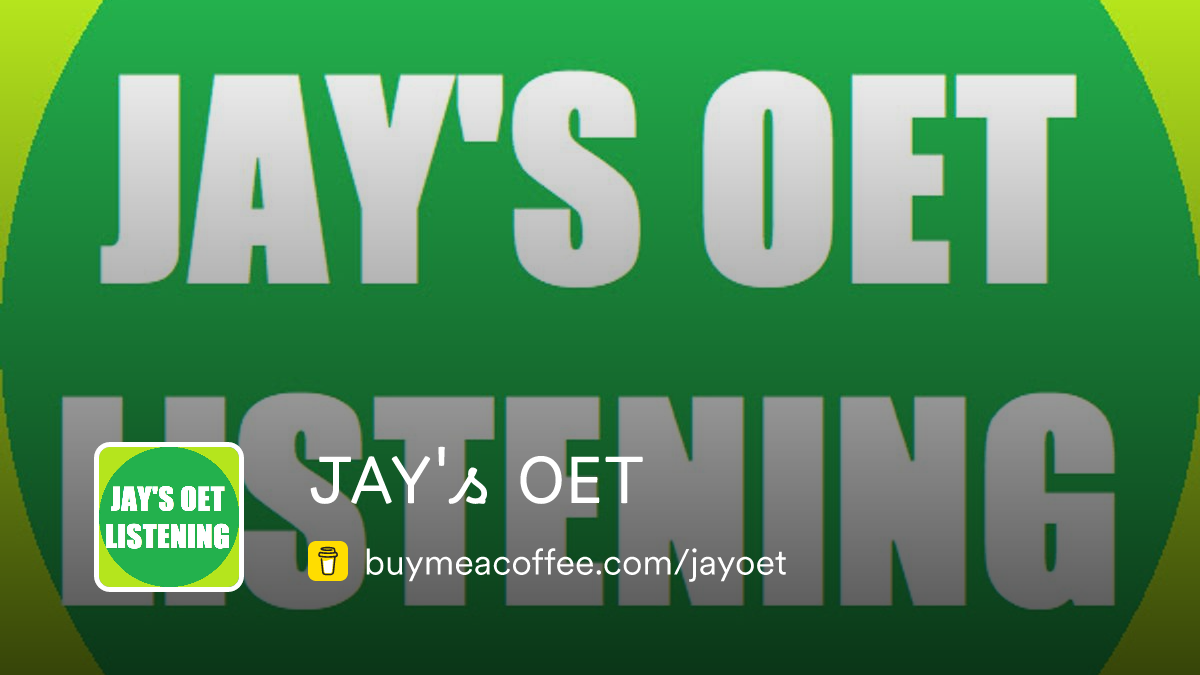 JAY's OET - Buymeacoffee