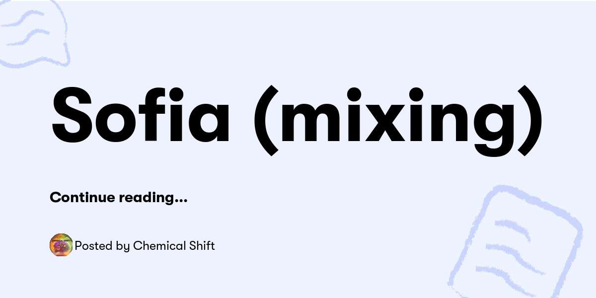 Sofia (mixing) — Chemical Shift - Buymeacoffee