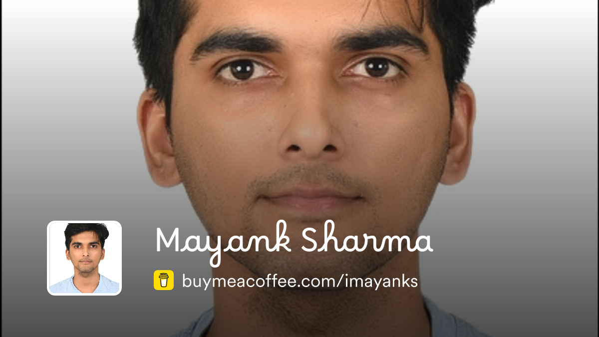Mayank Sharma - Buymeacoffee