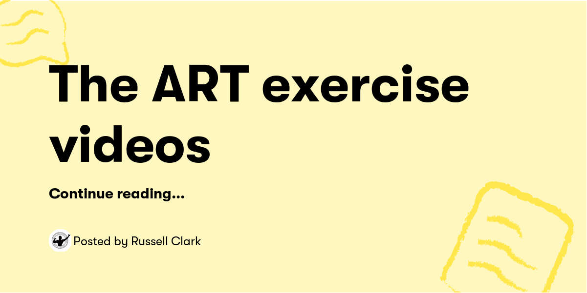 The ART exercise videos — Russell Clark - Buymeacoffee
