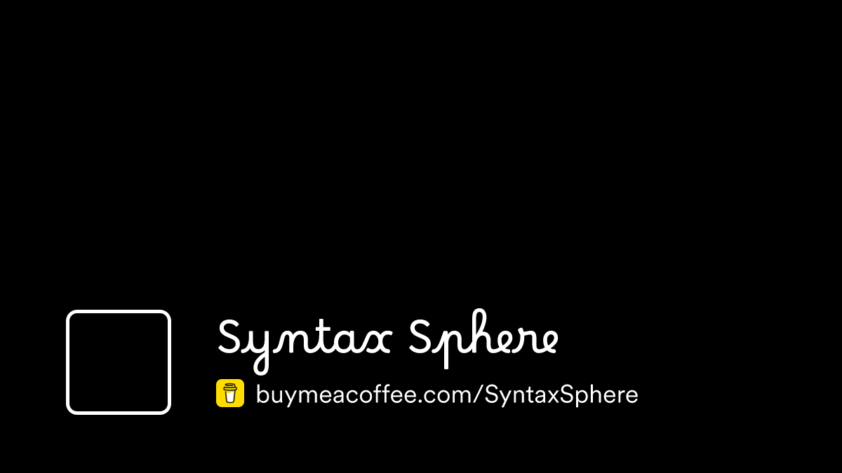 Syntax Sphere - Buymeacoffee