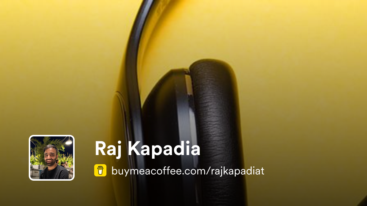 Raj Kapadia is Creating new web solution and blogging out my learning - Buymeacoffee