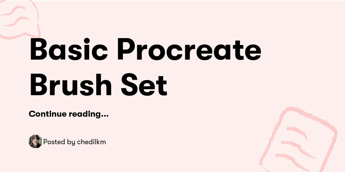 Basic Procreate Brush Set — chedilkm - Buymeacoffee