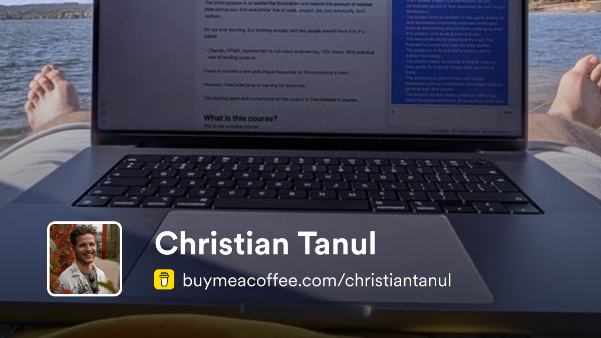 Christian Tanul - Buymeacoffee