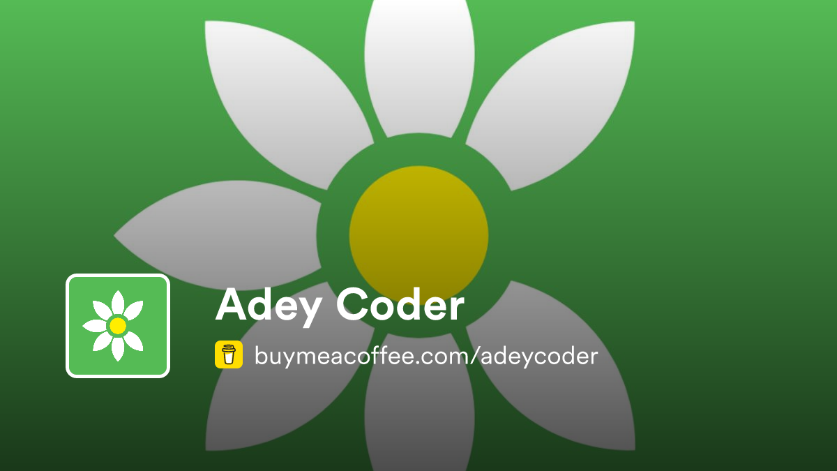Extras | Adey Coder - Buymeacoffee