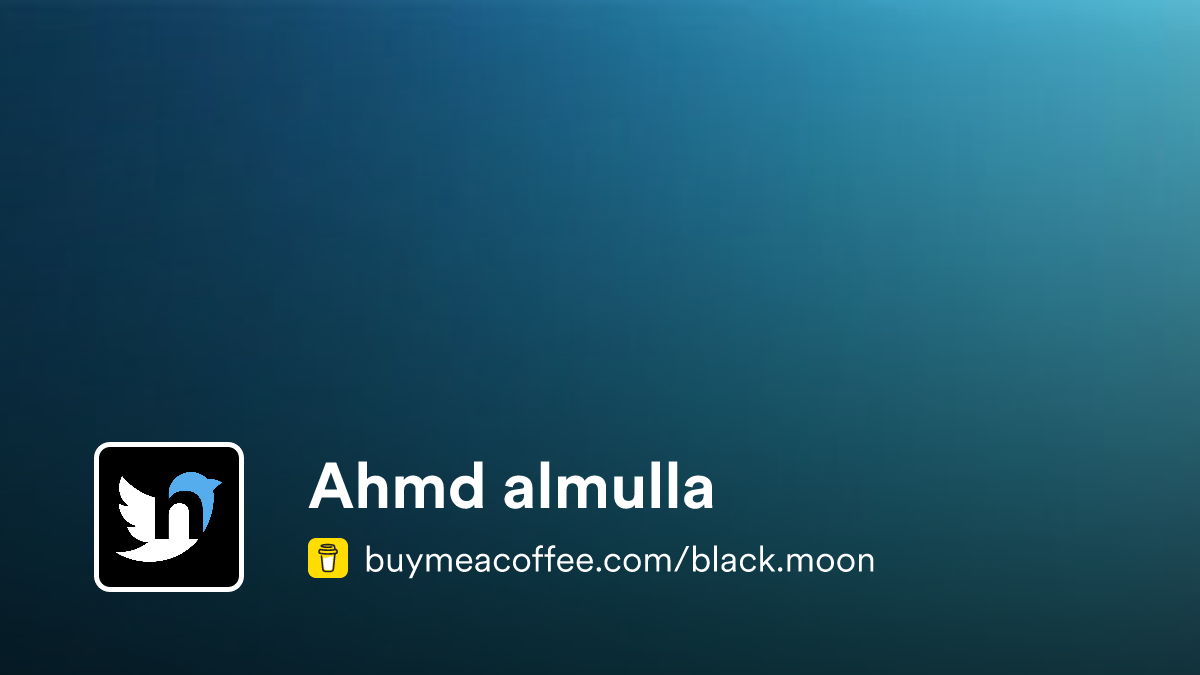 Ahmd almulla is AI developer 💻 - Buymeacoffee