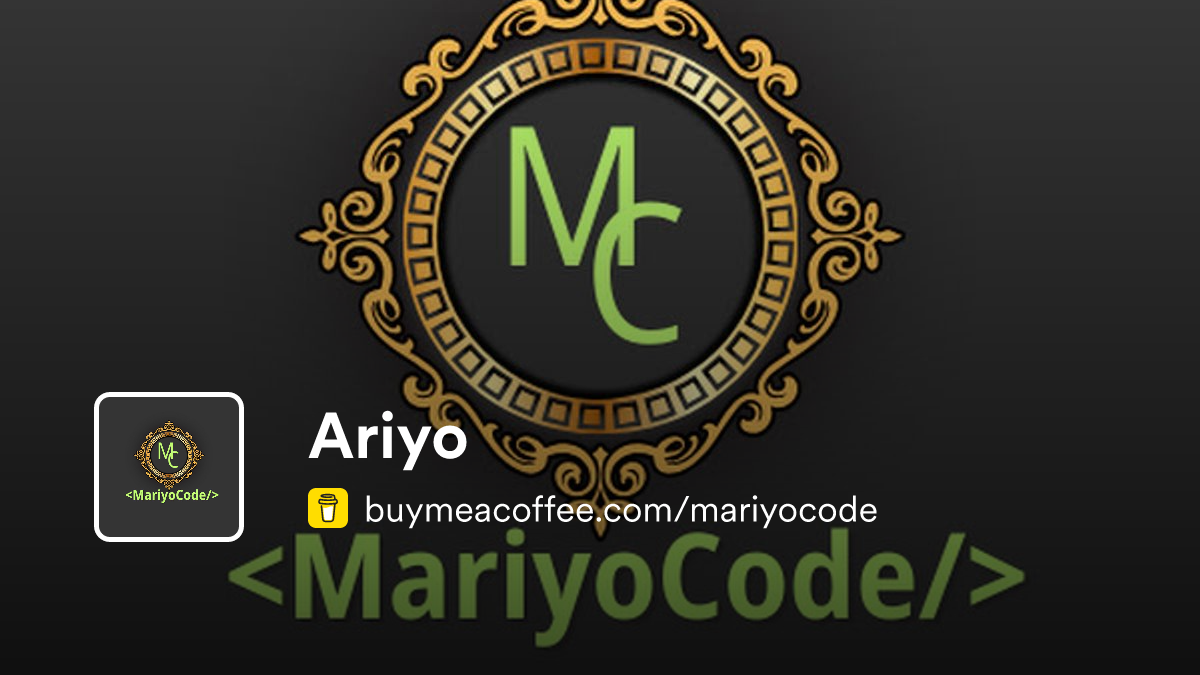 Membership | Ariyo - Buymeacoffee