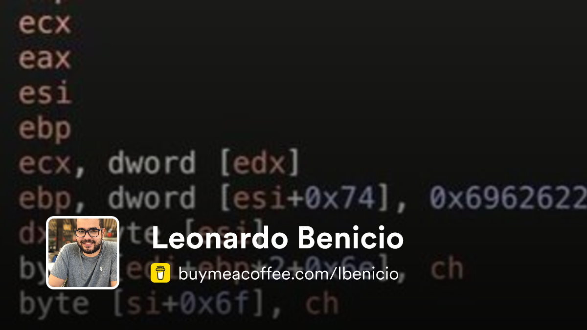 Leonardo Benicio is software engineering - Buymeacoffee