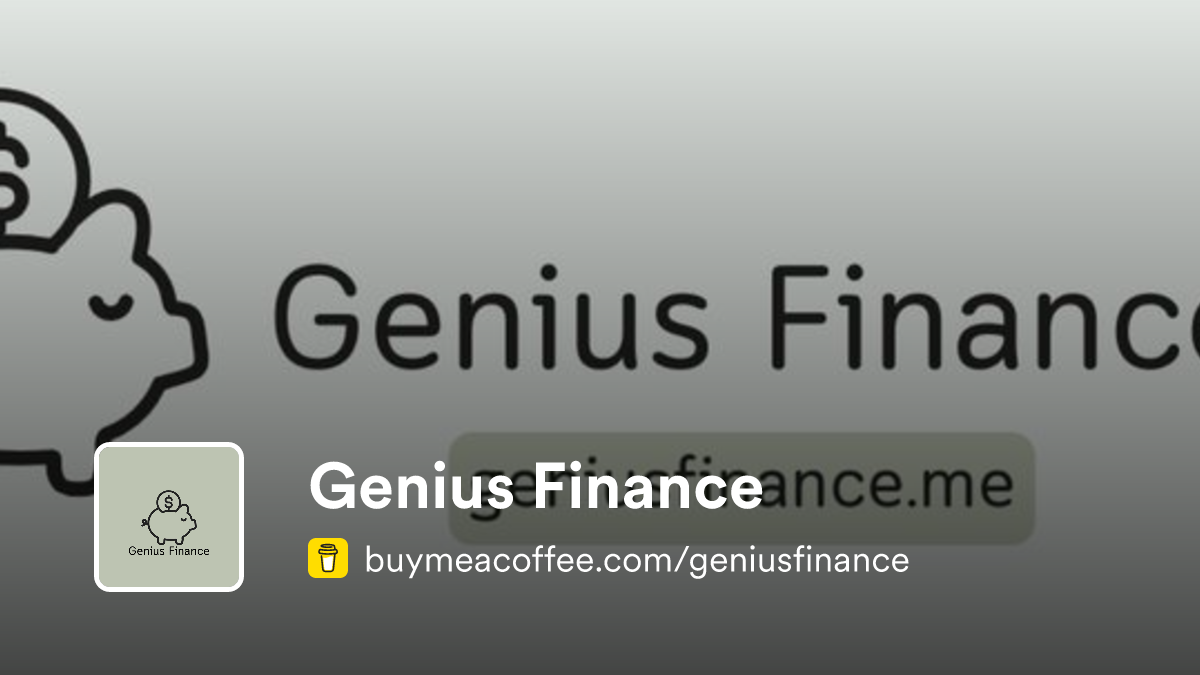 Genius Finance is blog posts, short form videos - Buymeacoffee