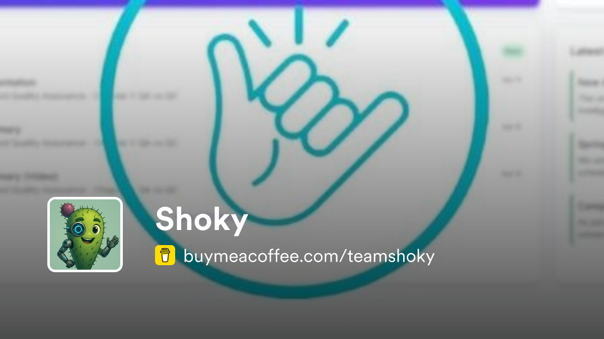 Shoky is test creation - Buymeacoffee