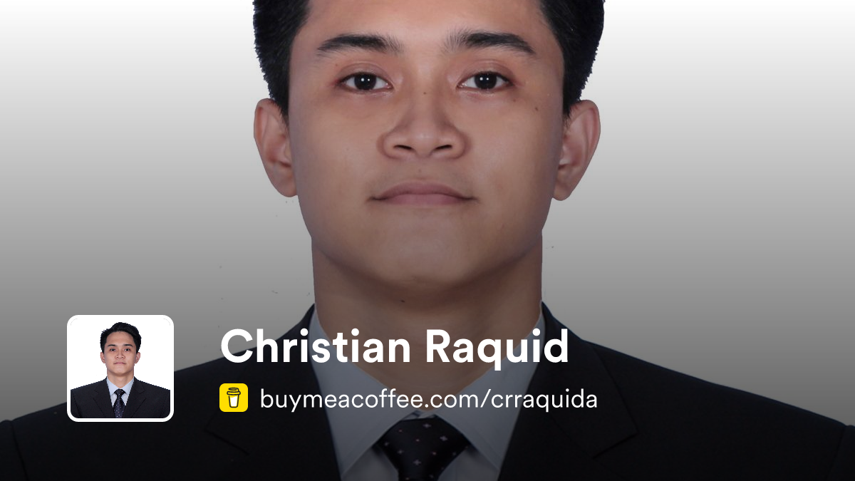 Christian Raquid - Buymeacoffee