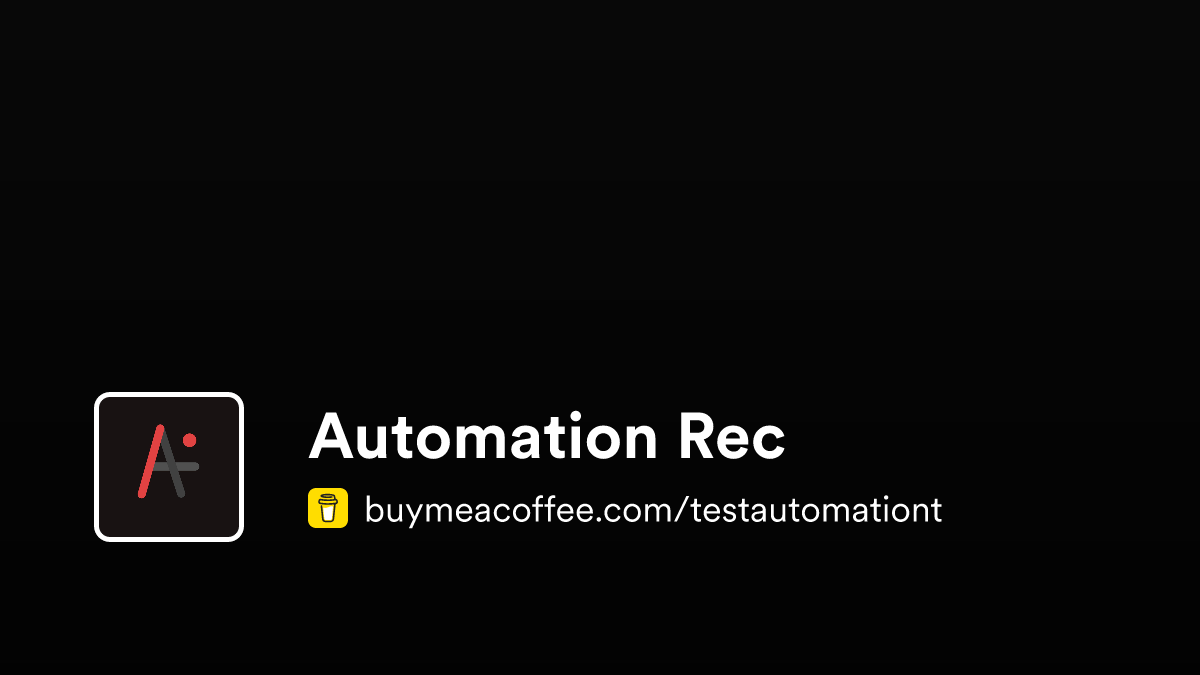 Automation Rec is creating useful and easy to use software solutions - Buymeacoffee