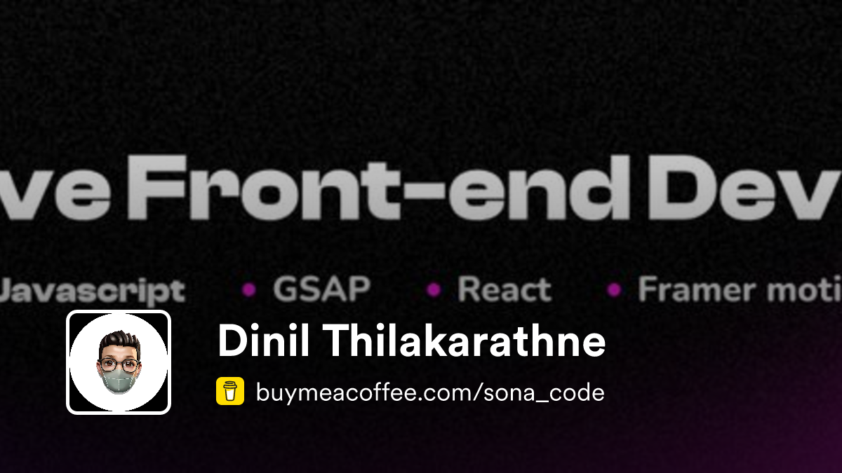 Dinil Thilakarathne - Buymeacoffee