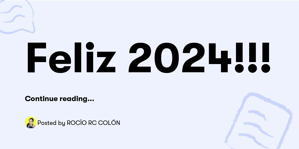 Feliz 2024!!! — ROCÍO RC COLÓN - Buymeacoffee