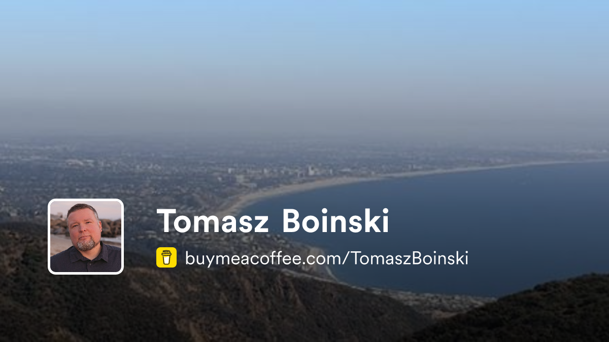 Tomasz Boinski is Buy Me a Coffee & Let's Talk! FREE DONATION ...