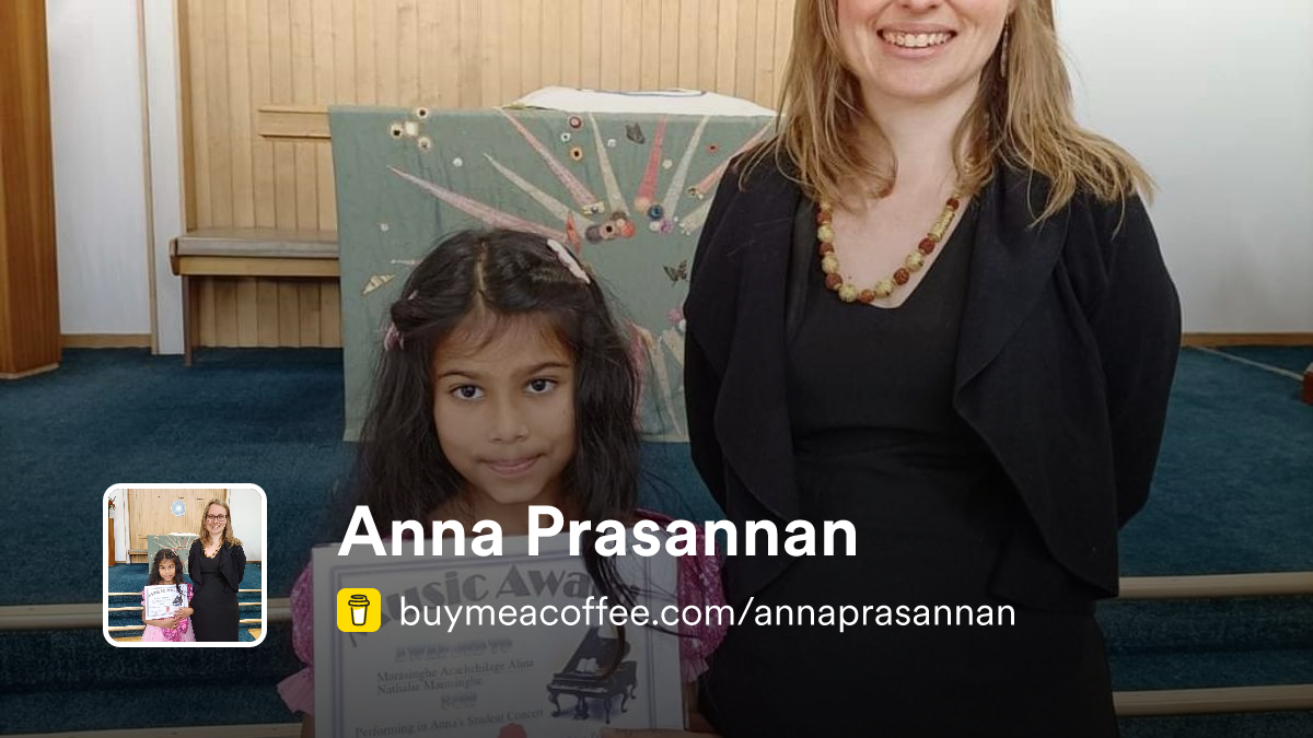 Anna Prasannan - Buymeacoffee