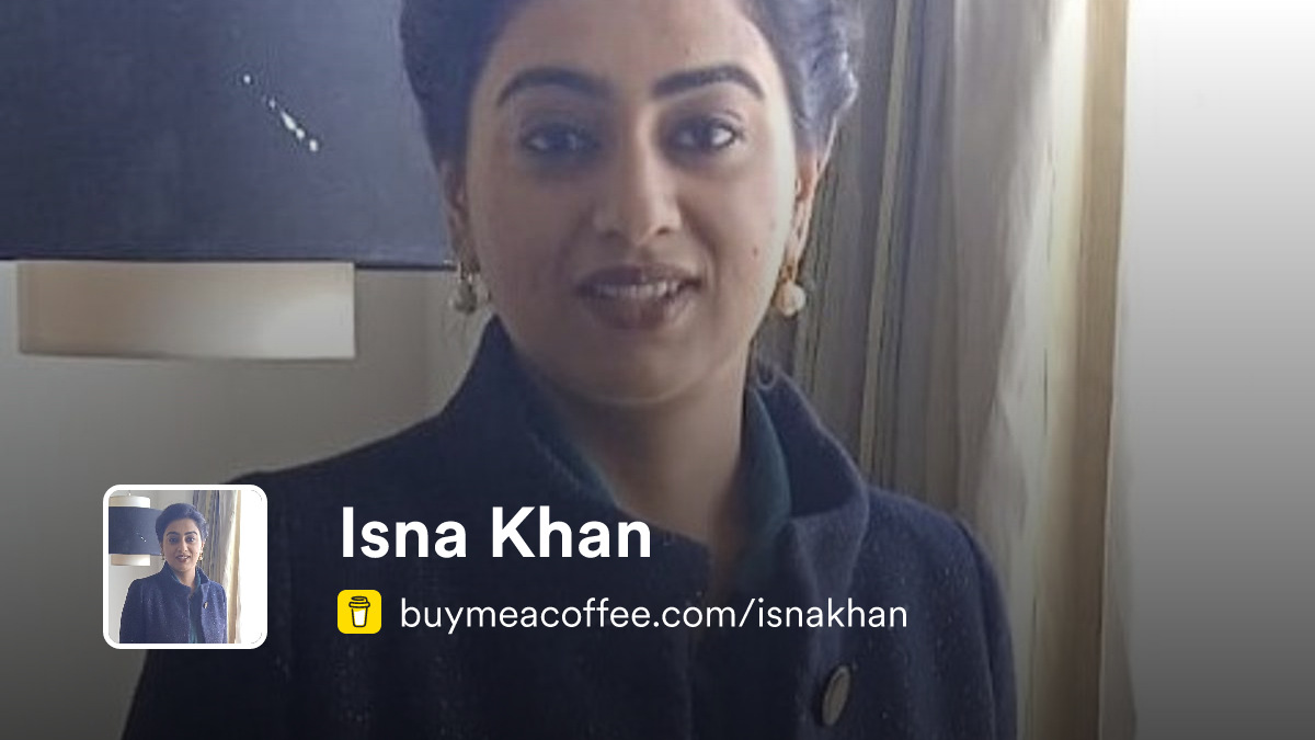 Isna Khan - Buymeacoffee