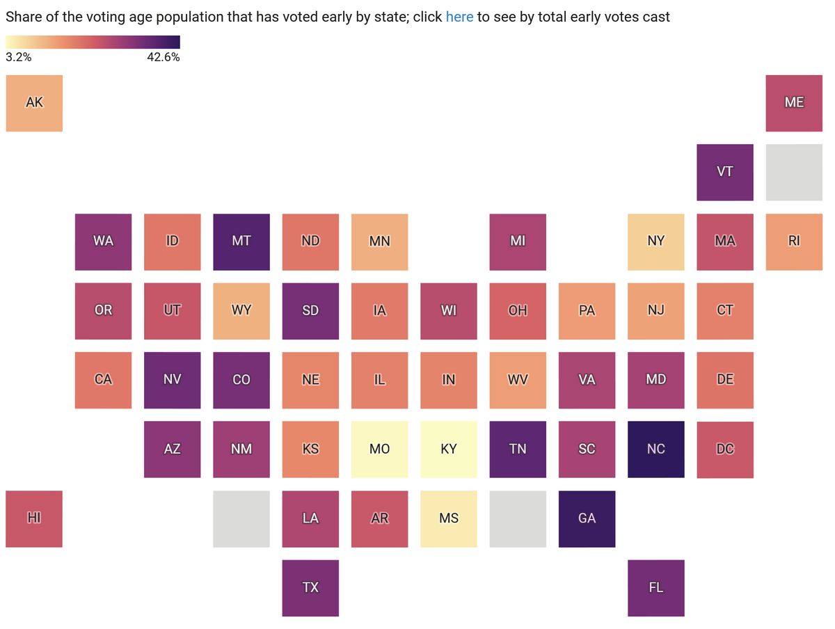 Interactive Map ~ Early Votes Cast in the 2024 General Election ...