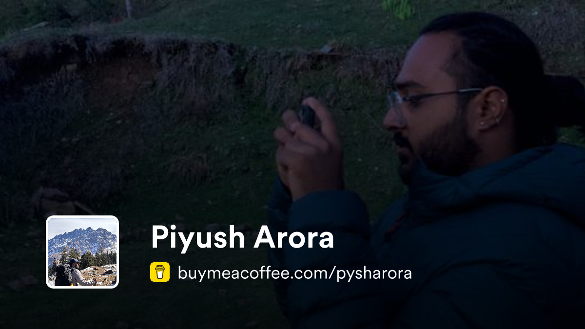Piyush Arora - Buymeacoffee