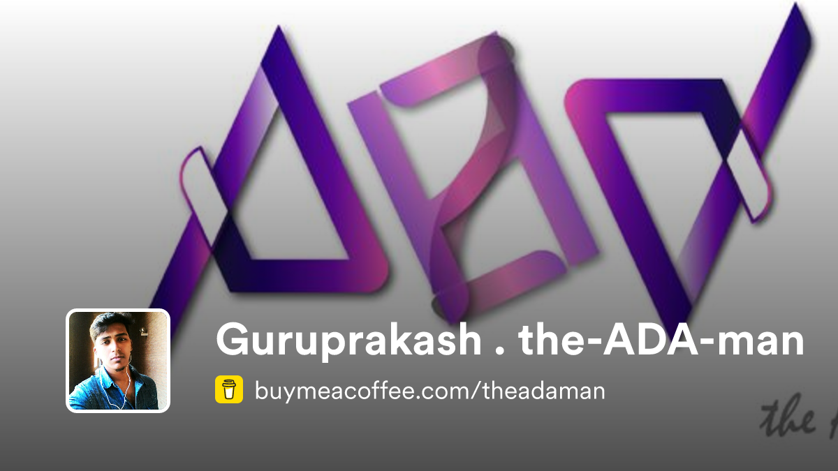 Guruprakash . the-ADA-man - Buymeacoffee