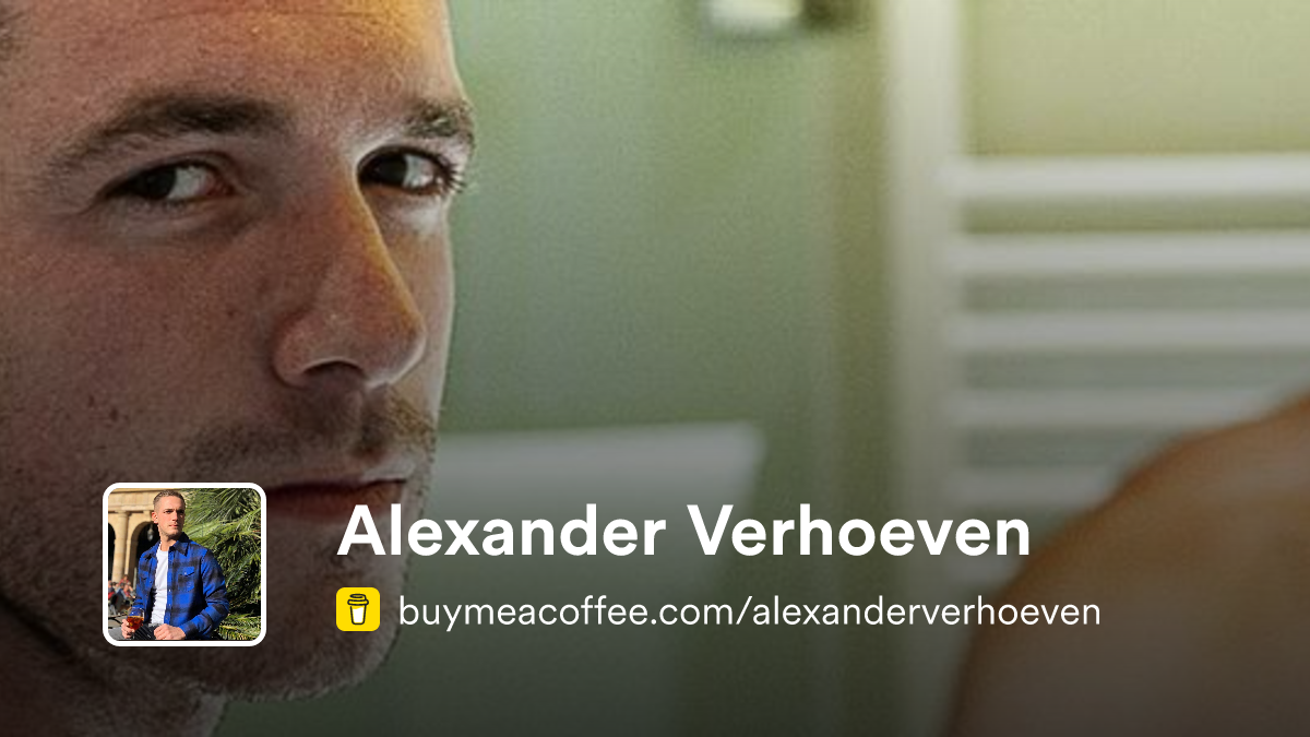 Alexander Verhoeven is Content Creator - Buymeacoffee