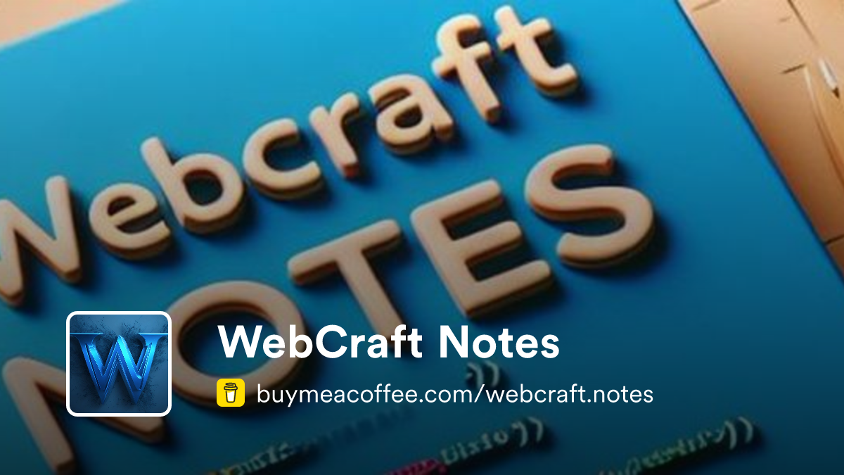 WebCraft Notes - Buymeacoffee