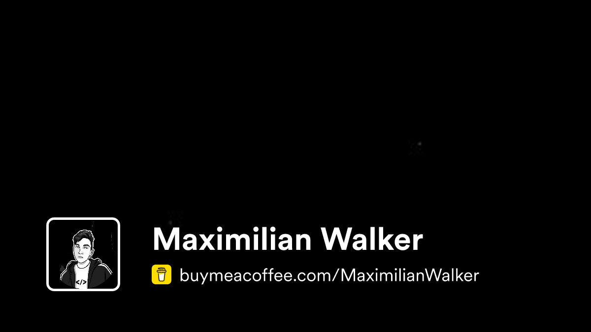 Maximilian Walker - Buymeacoffee
