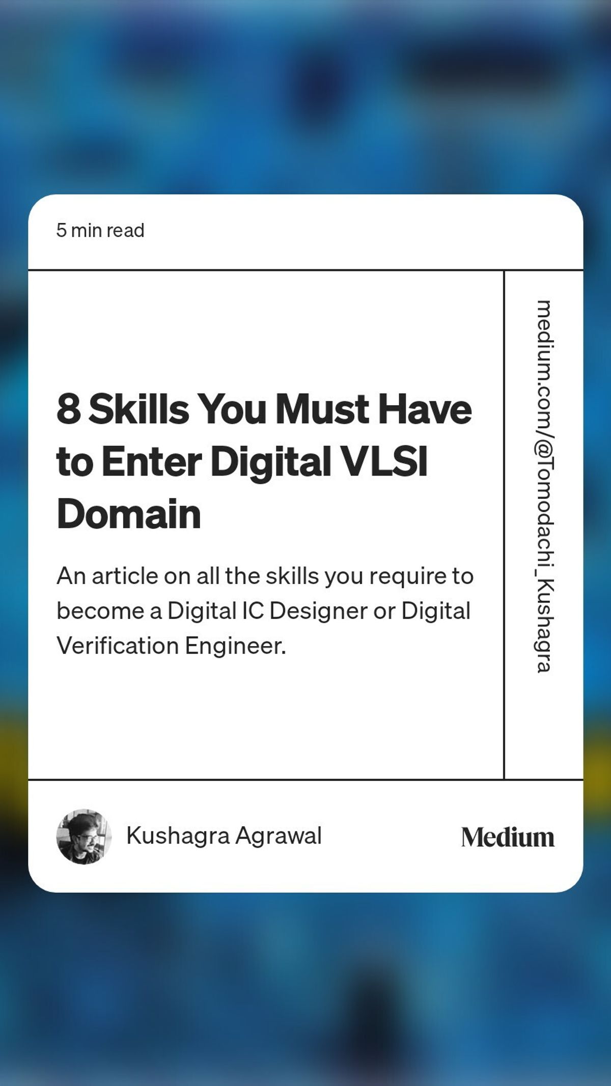 Medium Article: 8 Skills You Must Have to Enter Digital VLSI Domain ...
