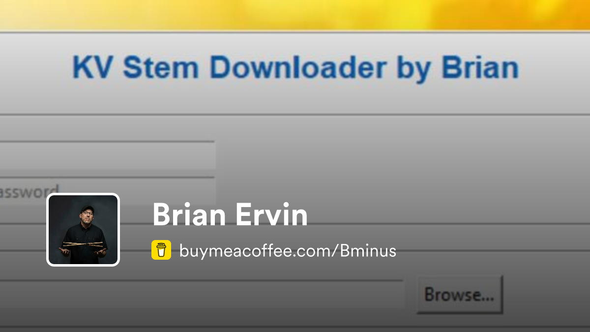 Brian Ervin - Buymeacoffee