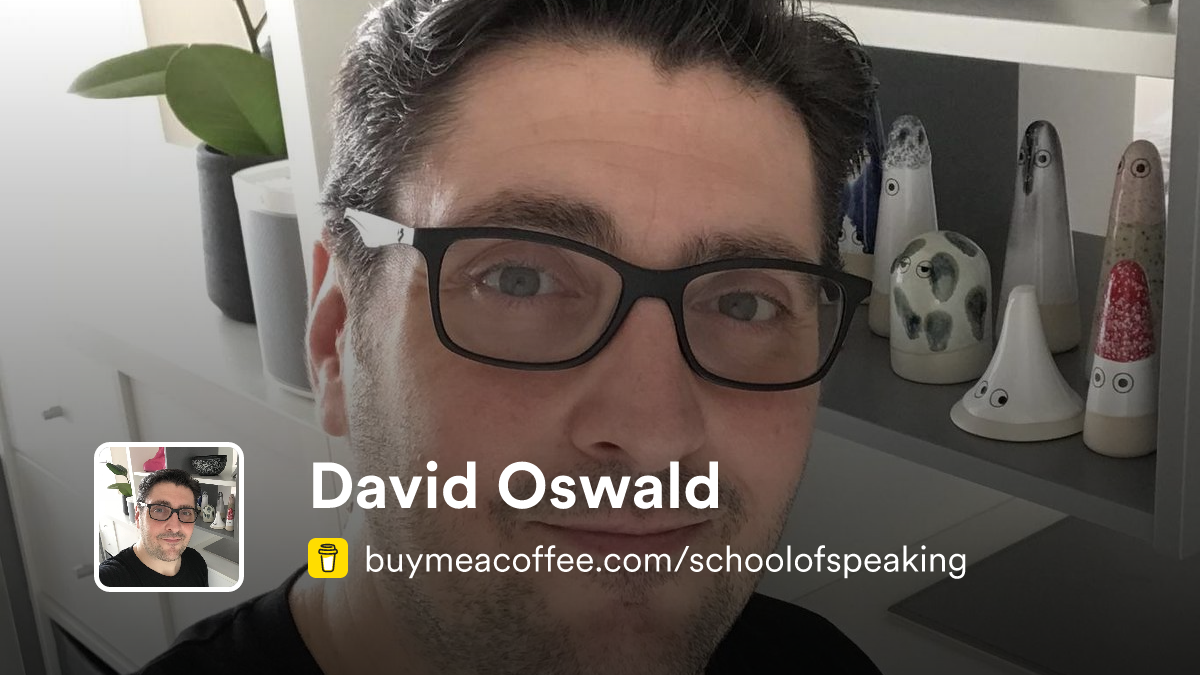 David Oswald is creating guides for overcoming anxiety before public ...