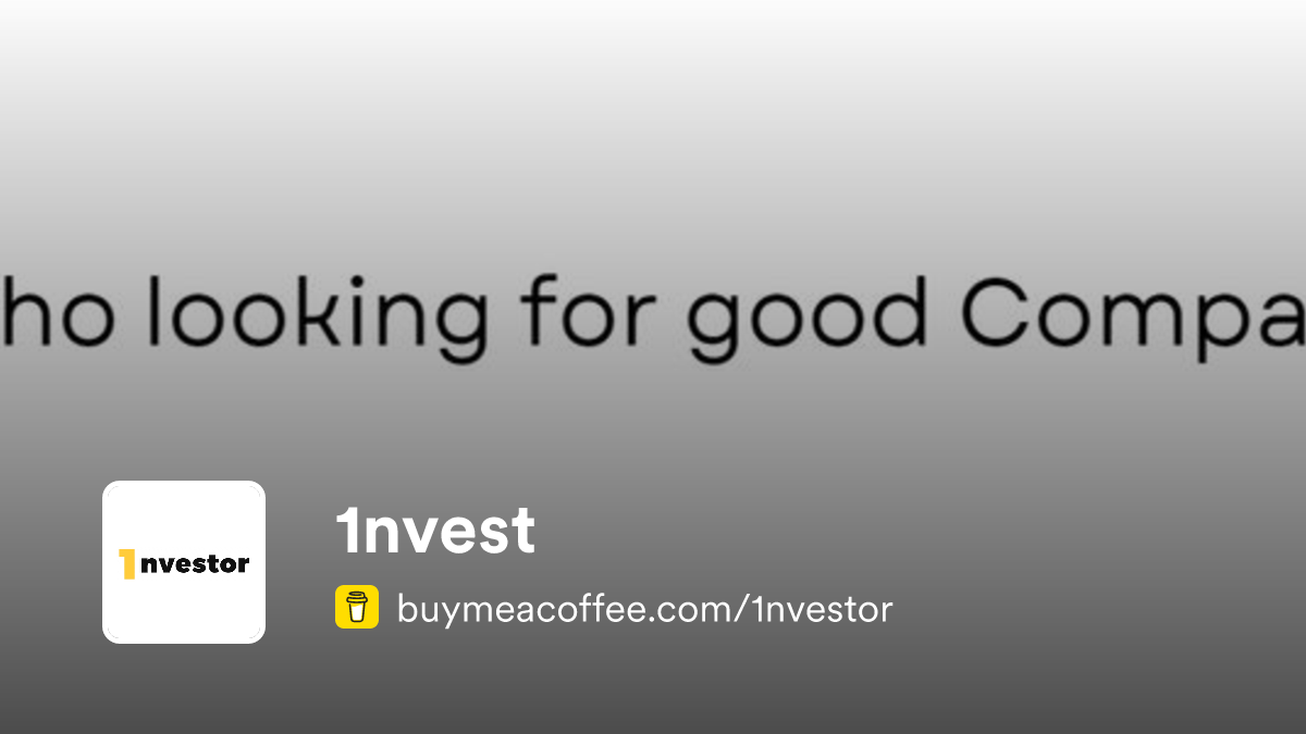 1nvest is Stock fundamental analysis and valuation. - Buymeacoffee
