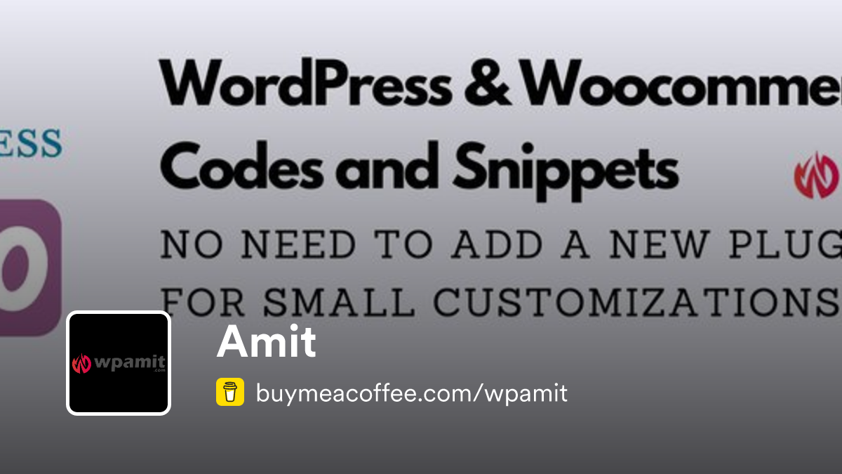 Amit is YouTube Tutorials - Buymeacoffee