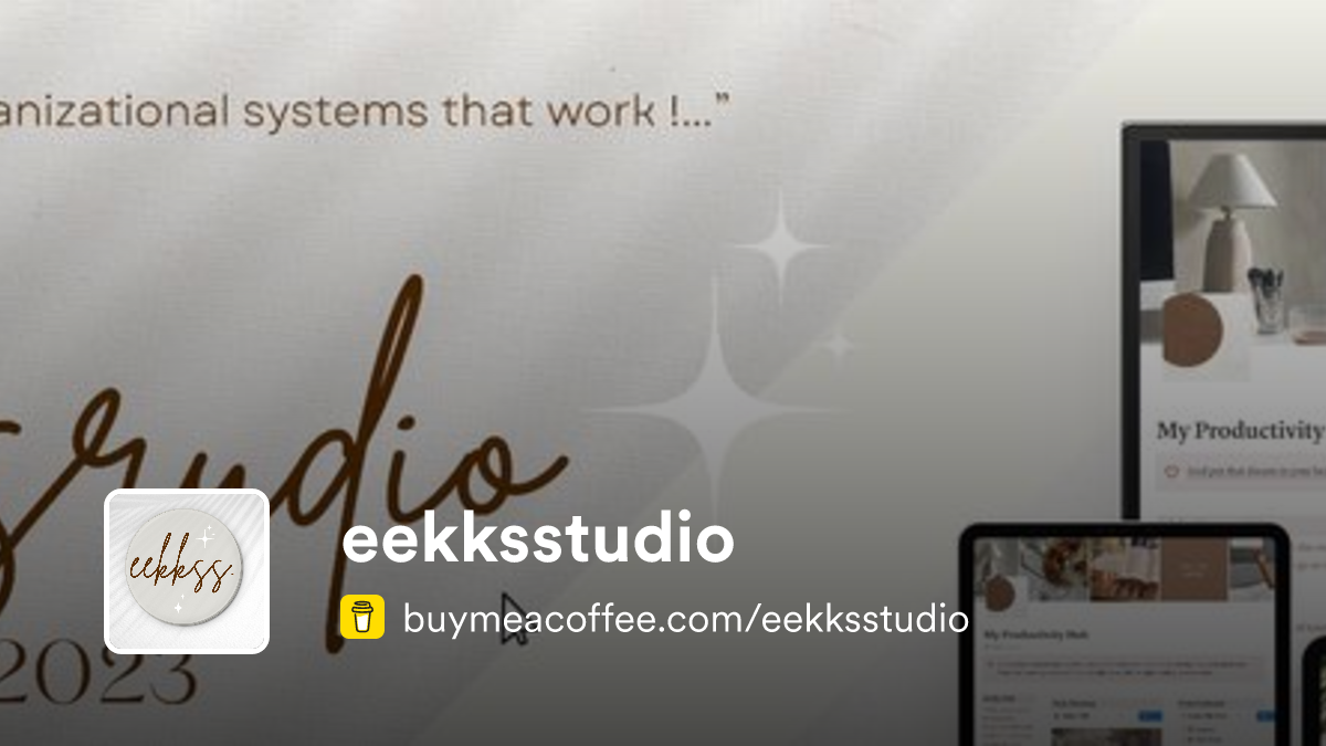 eekksstudio is Notion Templates - Buymeacoffee