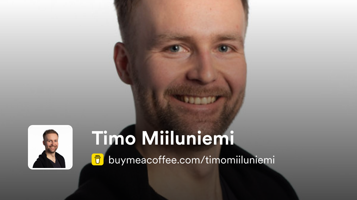 Timo Miiluniemi - Buymeacoffee