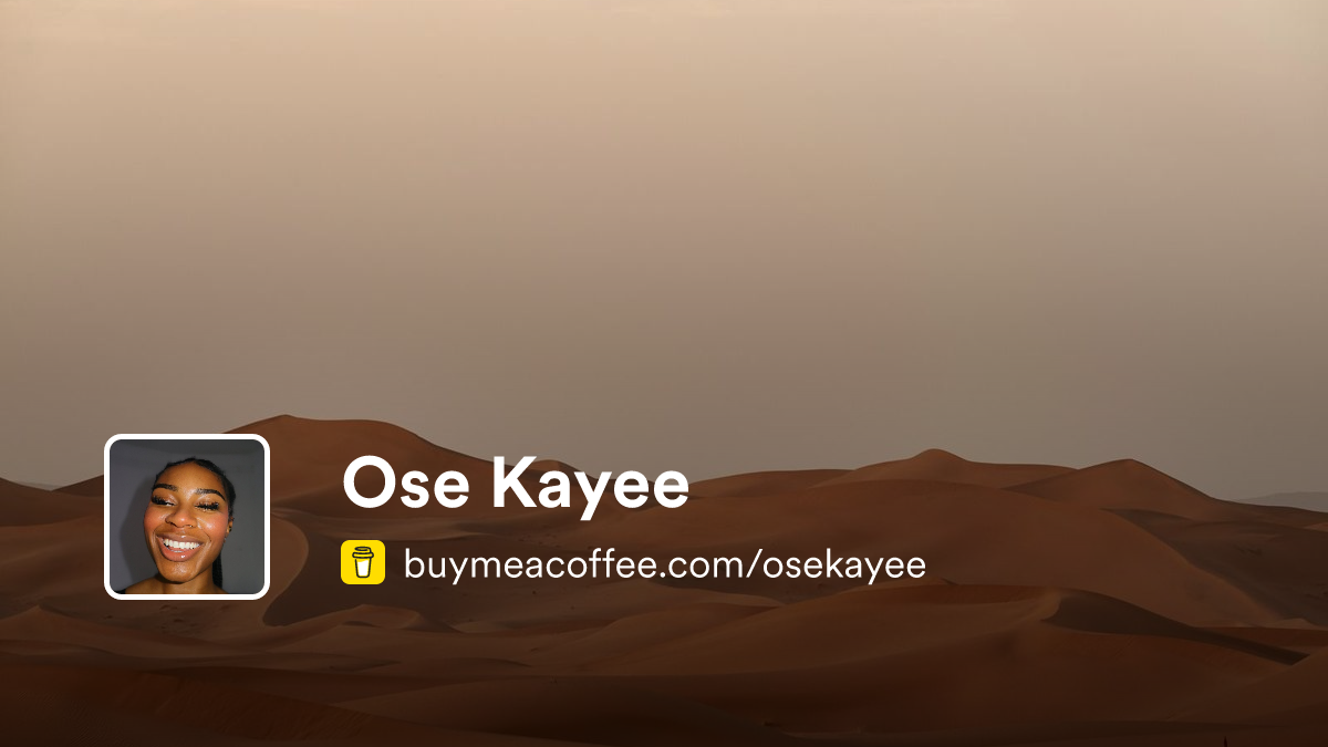 Ose Kayee is a writer - Buymeacoffee