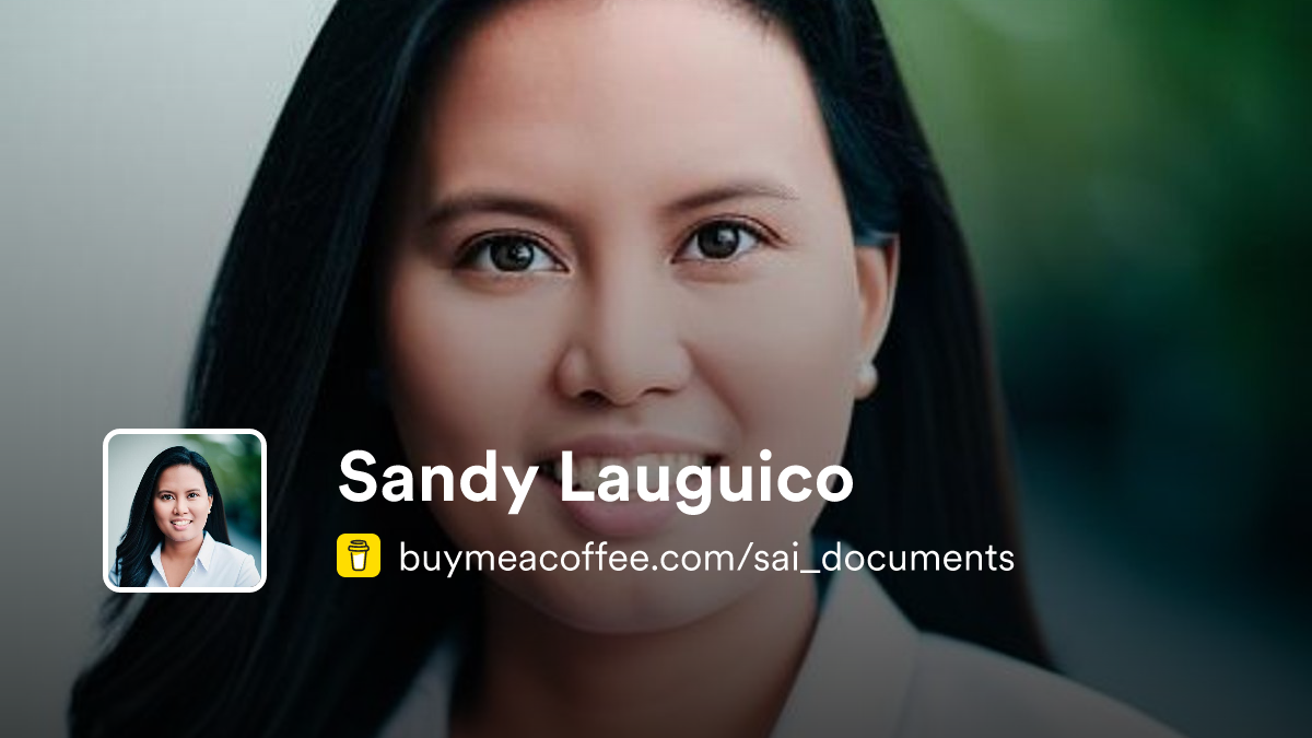 Sandy Lauguico is Data and AI Projects - Buymeacoffee