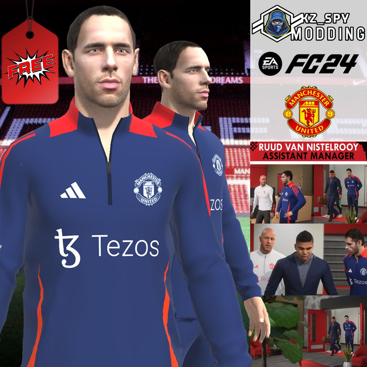 FREE FC24 MOD -Ruud van Nistelrooy assistant manager V1.0 TU17-TU18.2 — KZ_SPY - Buymeacoffee