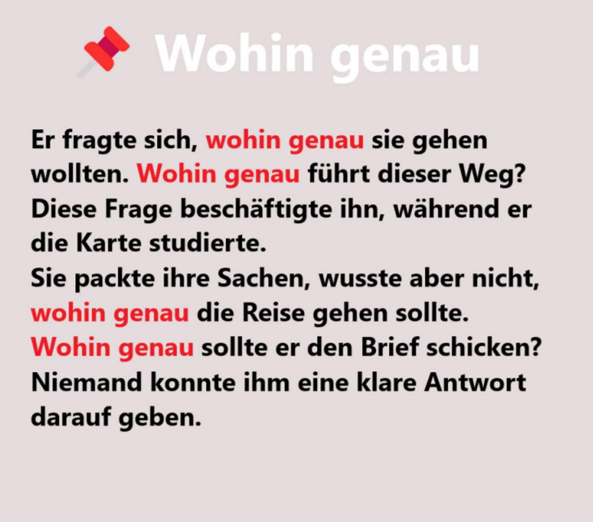 📌 Wohin genau – Explicație și exemple — Lerne deutsch - Buymeacoffee