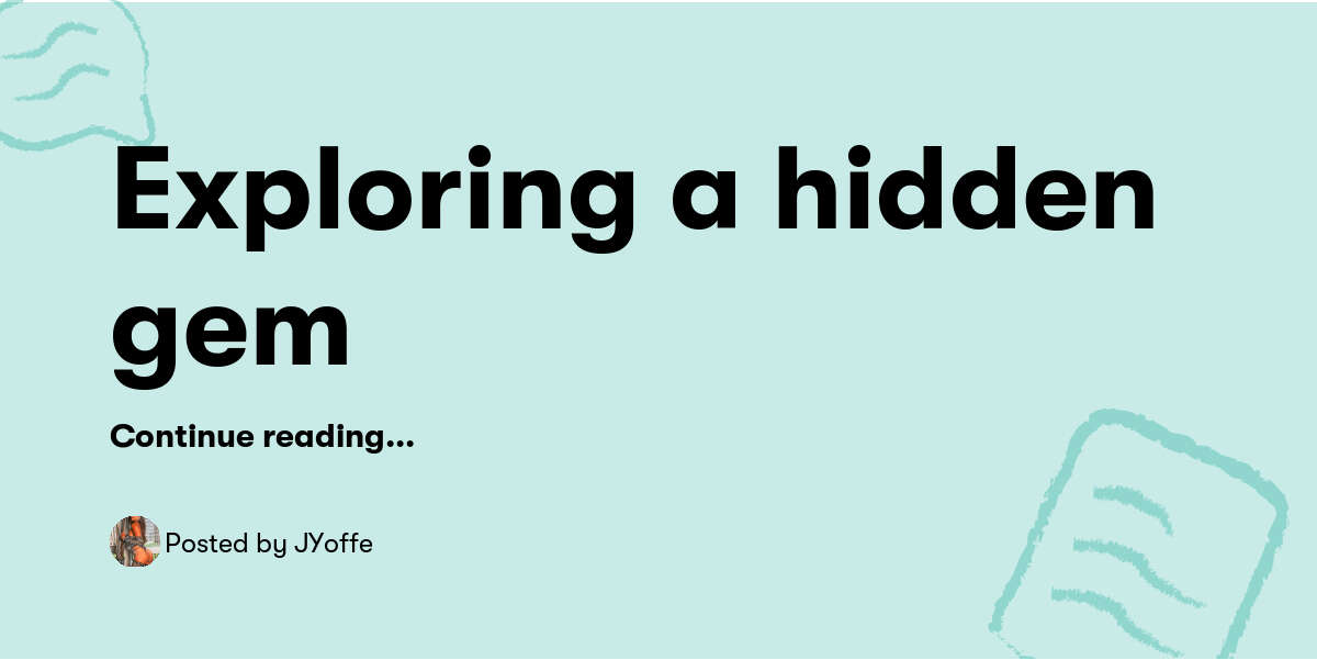 Exploring a hidden gem — JYoffe - Buymeacoffee