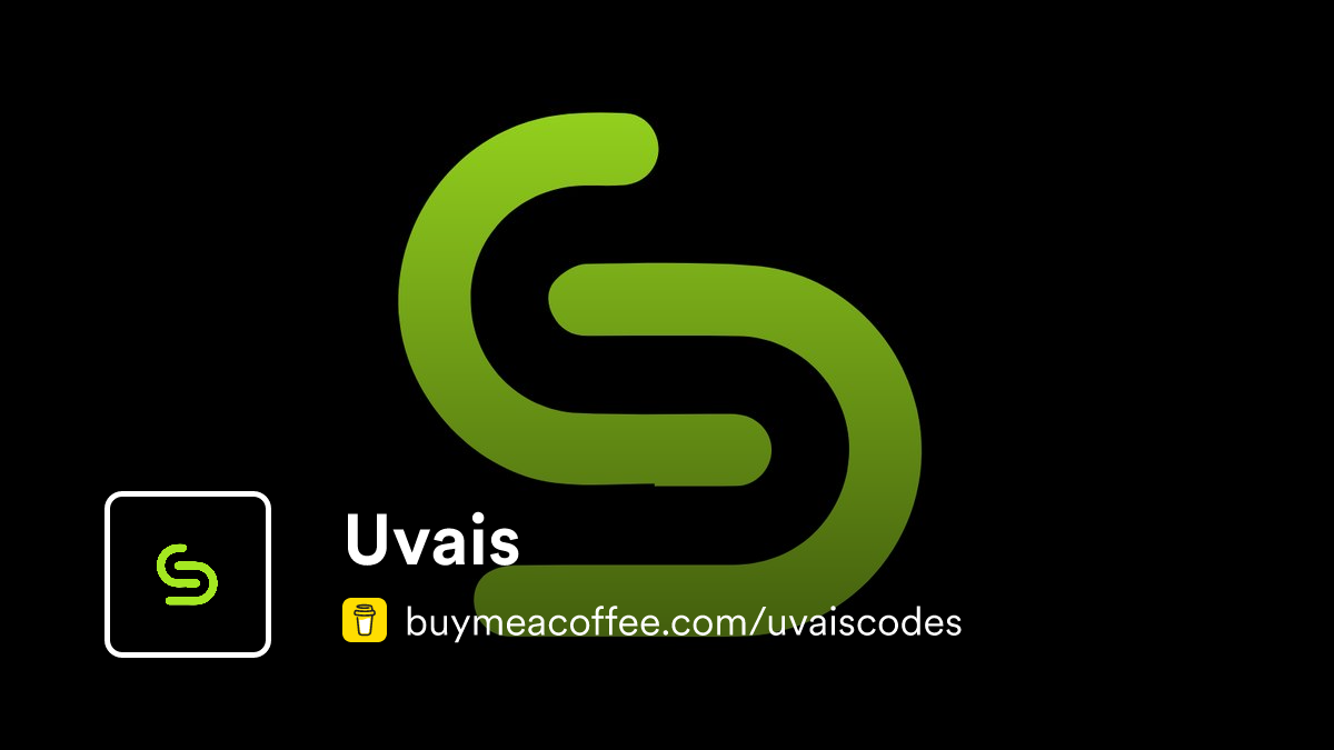 Uvais - Buymeacoffee