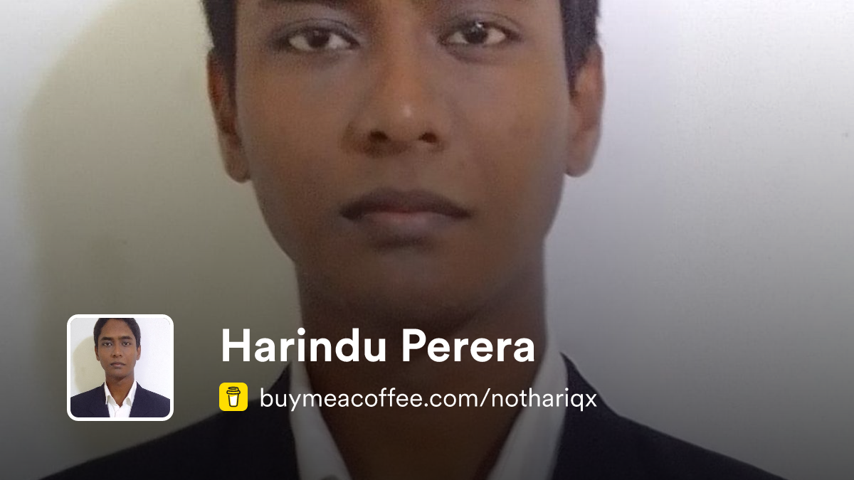Harindu Perera - Buymeacoffee