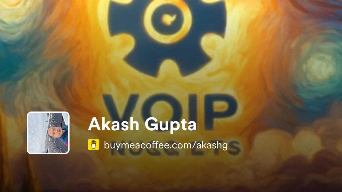 Akash Gupta is Creating Blogs about Voice Over IP and Artificial Intelligence - Buymeacoffee