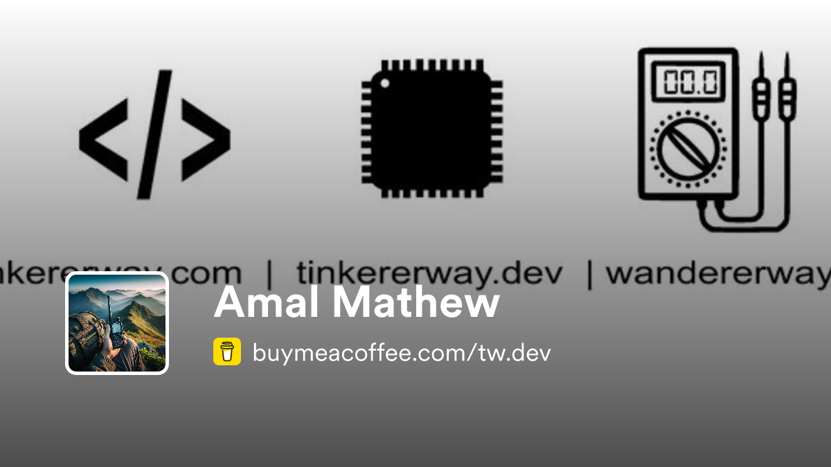 Amal Mathew is creating cool web tools over at tinkererway.dev for developers. - Buymeacoffee