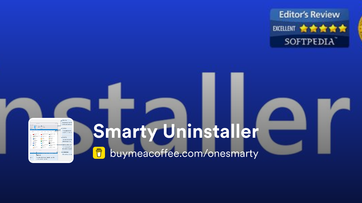 Smarty Uninstaller - Buymeacoffee