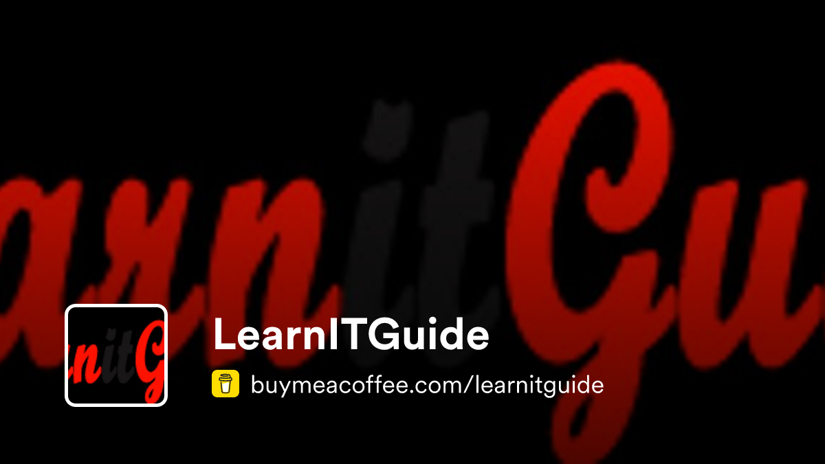 LearnITGuide - Buymeacoffee
